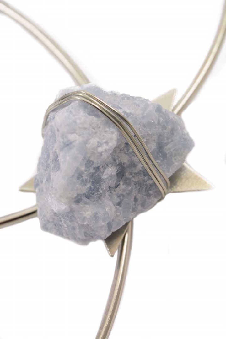 Flower of Life Crystal Grid - Tranquility- Silver Blue Ombre by Ariana Ost | Sumiye Co