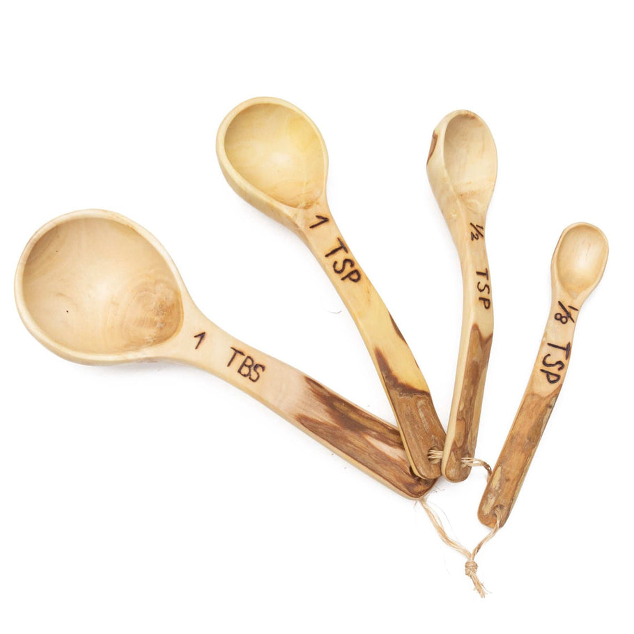 Hand Carved Wood Measuring Spoon Set | Sumiye Co